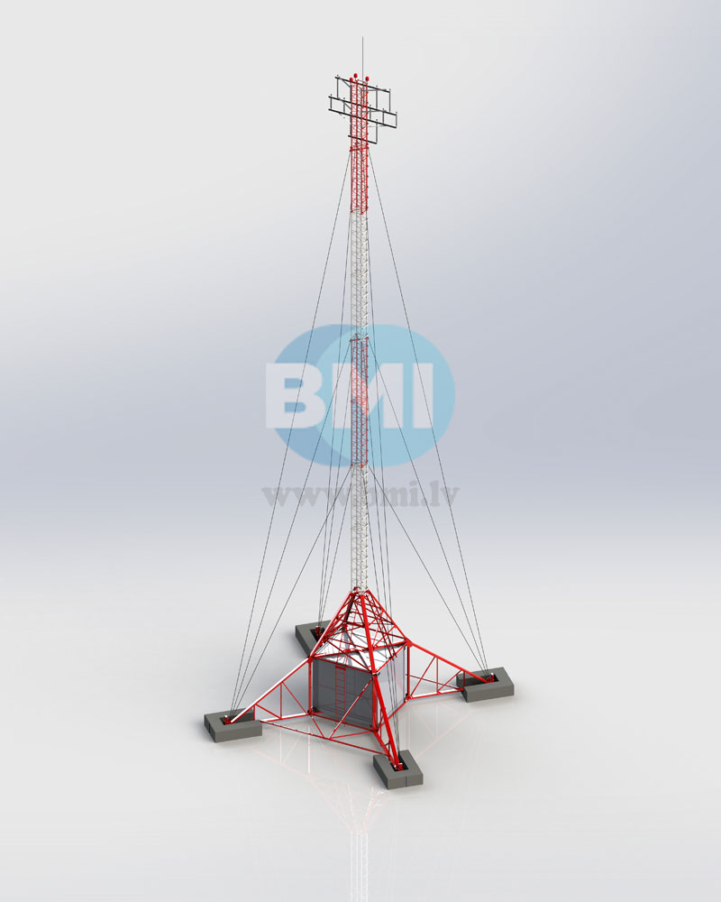 Self-supporting mast