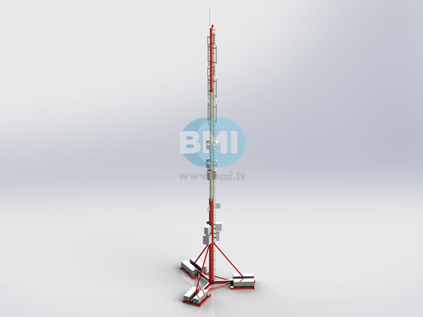 Self-supporting pole